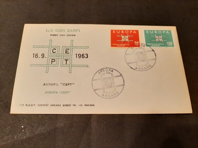 razno turska evropa cept 1963 fdc