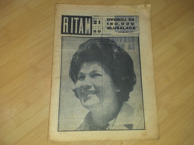 Kultni časopis - RITAM br.21 / avgust 1.1963
