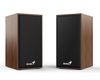 Genius SP-HF180, speaker system 2.0, 6W RMS, USB, 3.5mm, wood, brown