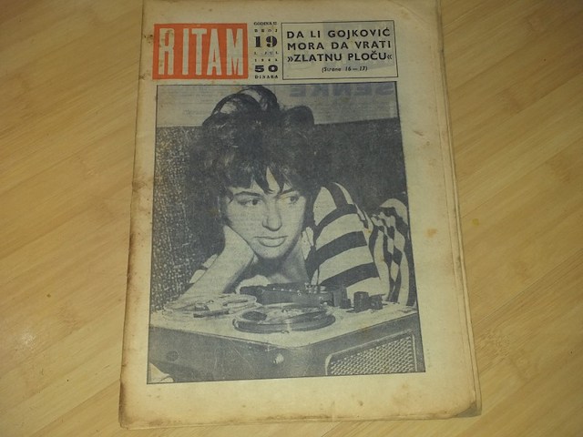 Kultni časopis - RITAM br.19 / jul 1.1963