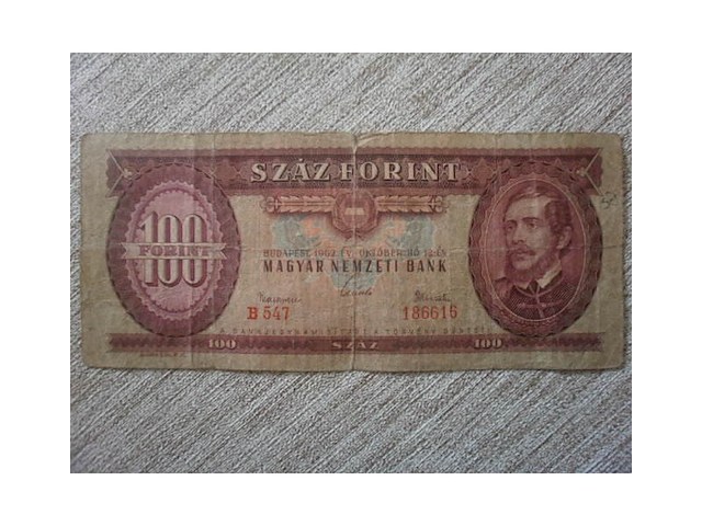 100 FORINT  - 1962.