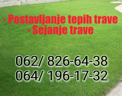 Sejanje trave – Postavljanje tepih trave