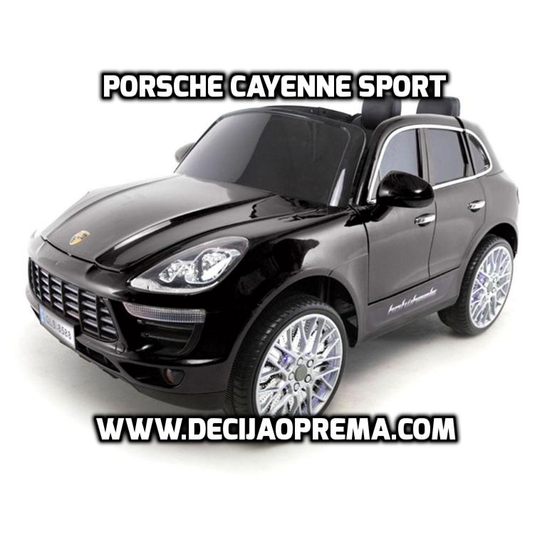 Porsche Cayenne Sport na akumulator za decu Crni