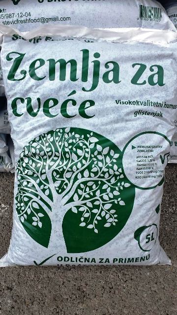 Zemlja za cvece, visokokvalitetni humus