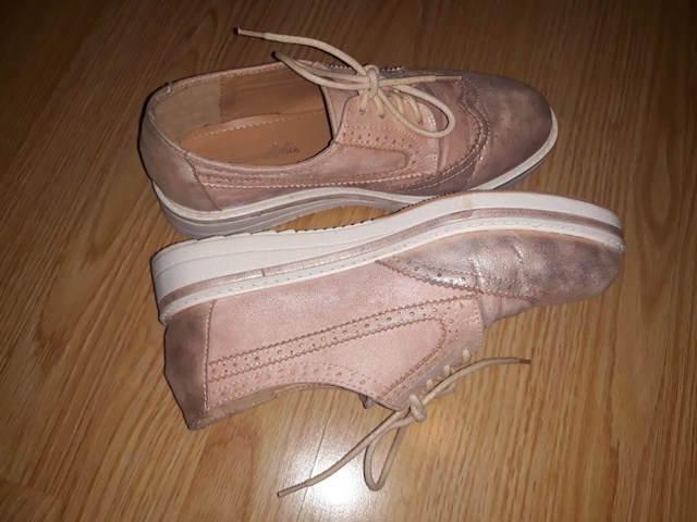 Ravne zenske cipele-OXFORD-roze