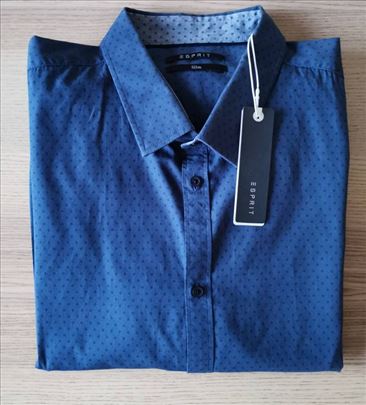 Esprit plava košulja, polka dots, veličina 45-46