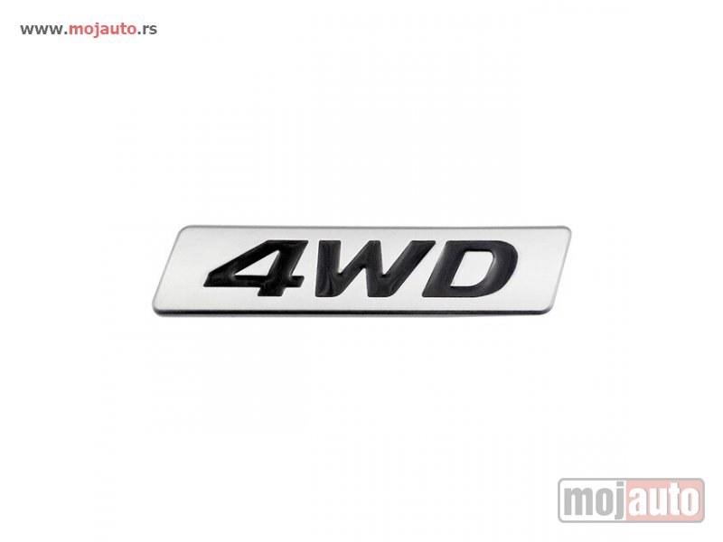 Samolepljiv znak 4WD - metalni