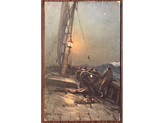 razglednica Rusija umetnost brod (3714.)