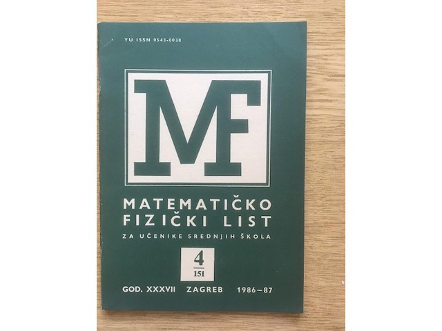 Matematičko fizički list god. XXXVII broj 4