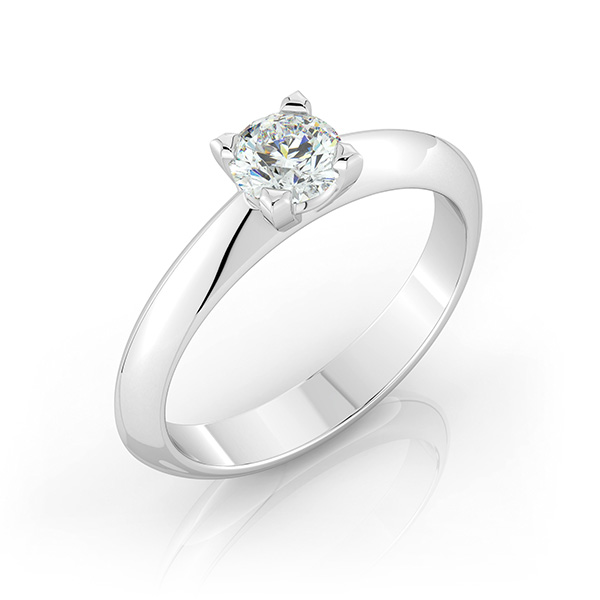 Verenički prsten od belog zlata sa dijamantom