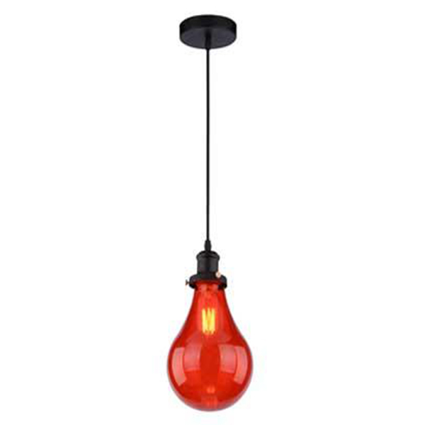 Visilica Vesta 266 Chic-Preto/VM 1*E27 red glass 50.0193