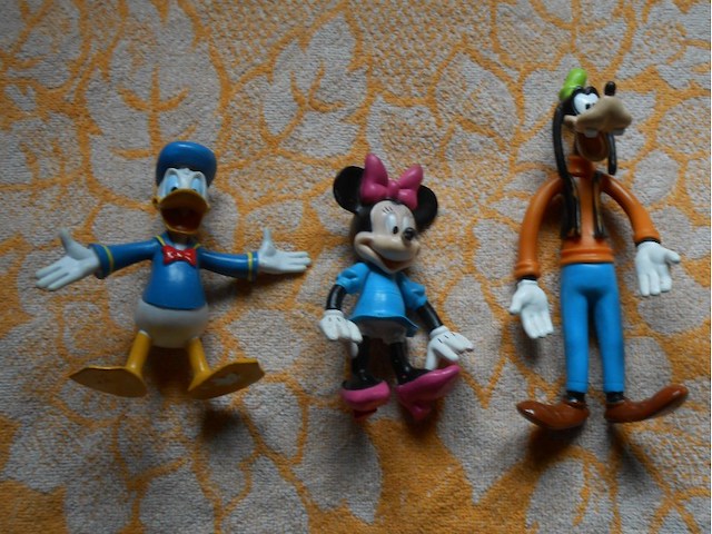 Disney Vintage Figurines Donald Duck,PLUTON, MINI MOUS