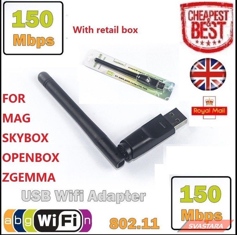 USB WIFI Adapter za TV Receiver Chipset RT5370