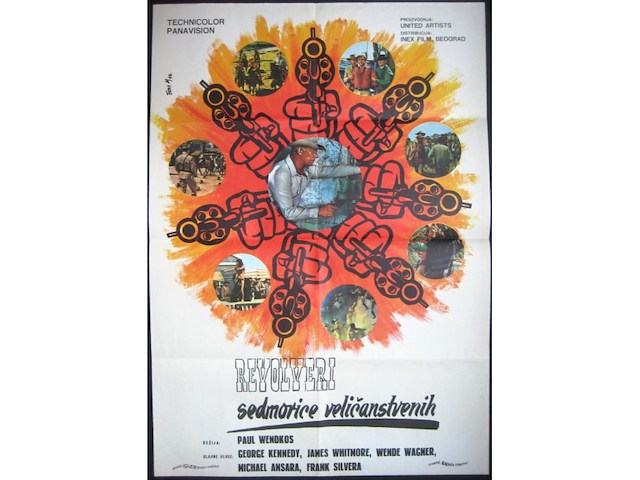 Revolveri Sedmorice Velicanstvenih filmski plakat 1970