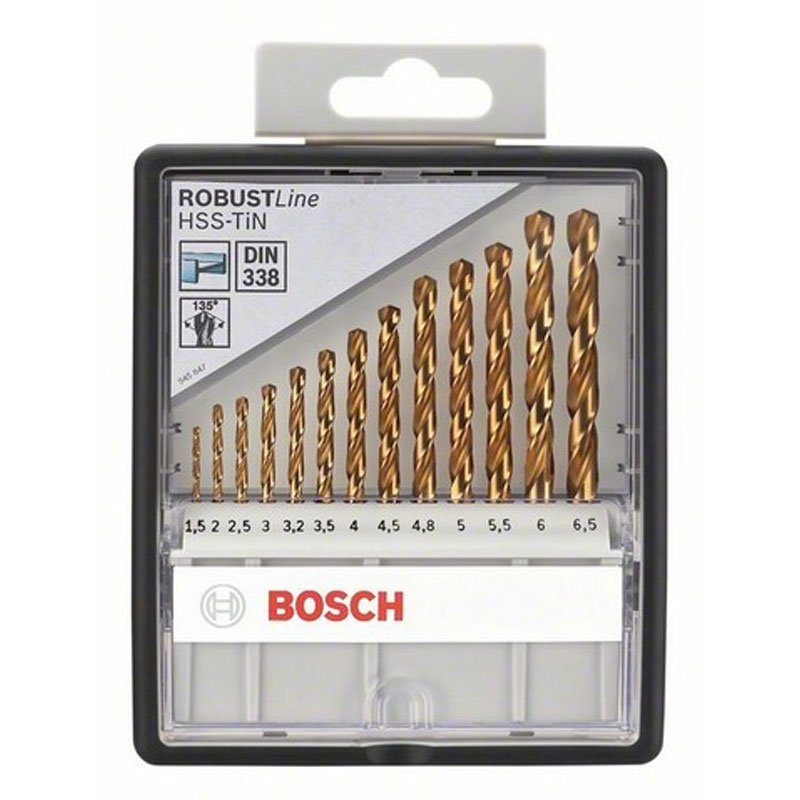 Bosch - 13-delni Robust Line set burgija za metal HSS-TiN, 135°