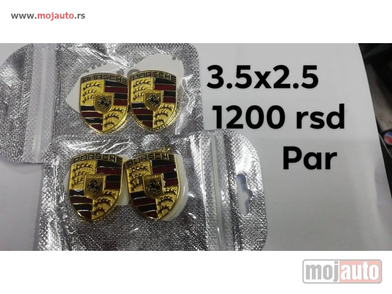 porsche bedž metalni/3m. dimenzija:3,5x2,5cm cena:1200 rsd/par.