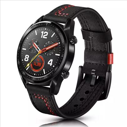 Huawei watch gt 2 narukvica, kozna sa crvenim konc