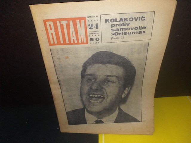 Kultni časopis - RITAM br.24 / 15. septembar 1963.