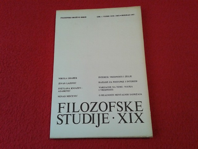 Filozofske studije XIX