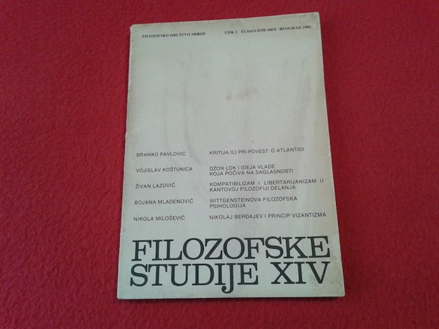 Filozofske studije XIV