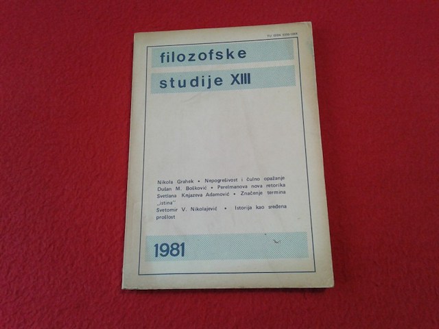 Filozofske studije XIII (1981)