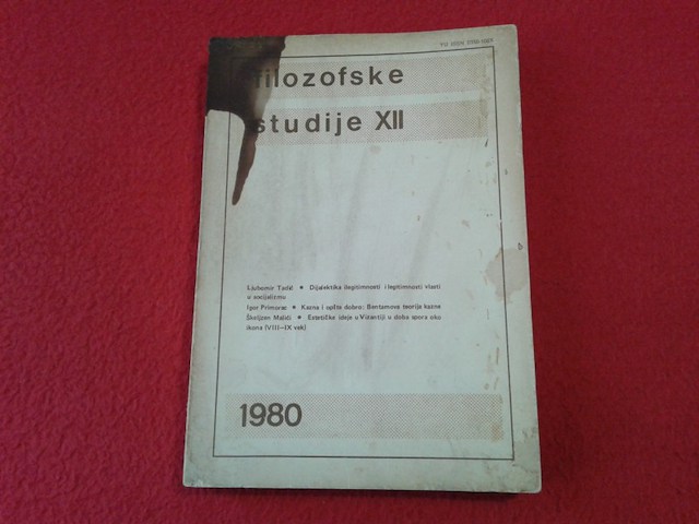 Filozofske studije XII (1980)