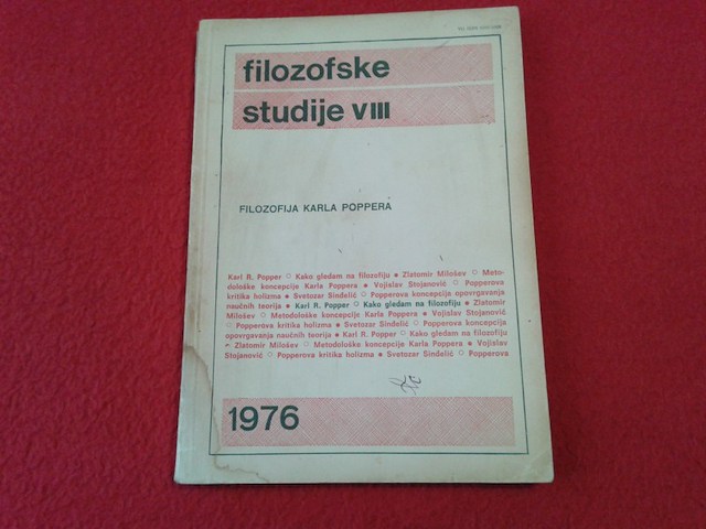 Filozofske studije VIII: Filozofija Karla Poppera