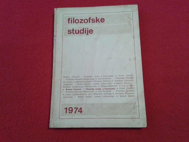 Filozofske studije V (1974)