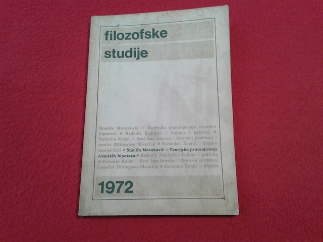 Filozofske studije 1972