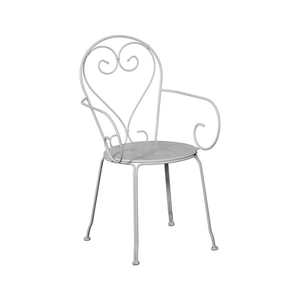 Baštenska stolica metalna Moka bela 051117-609089