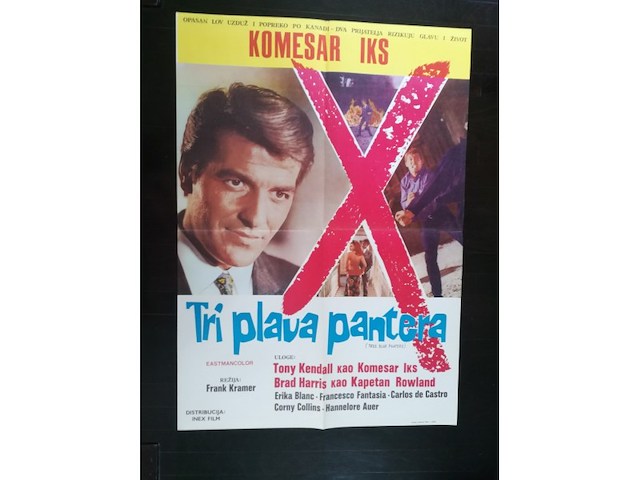 KOMESAR X - TRI PLAVA PANTERA - FILMSKI POSTER #2