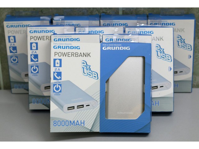 GRUNDIG PowerBank 8000mAh 2A Dual USB --NOVO--