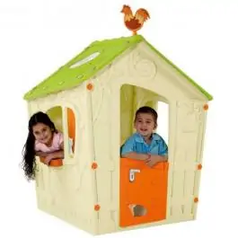 Kućica za decu Magic Play House bež/svetlo zelena