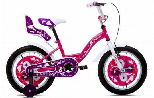 BMX 16"Ht Viola belo-pink - Capriolo bicikli