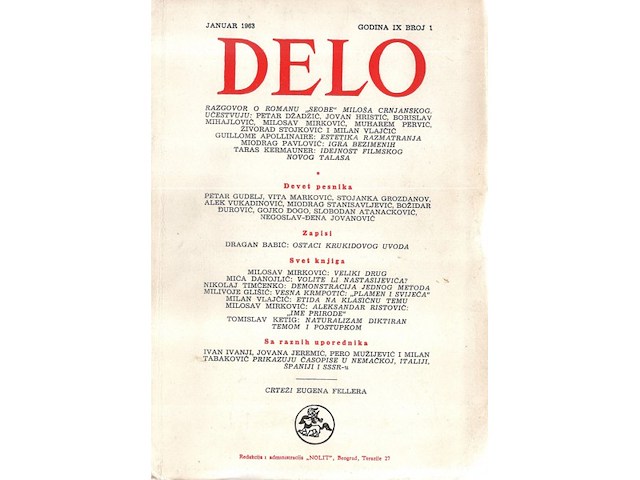 Delo, januar 1963, god IX, br. 1 (Seobe)