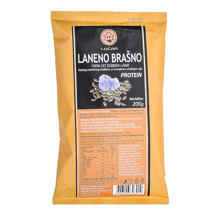 Lučar brešno laneno protein 200g lučar