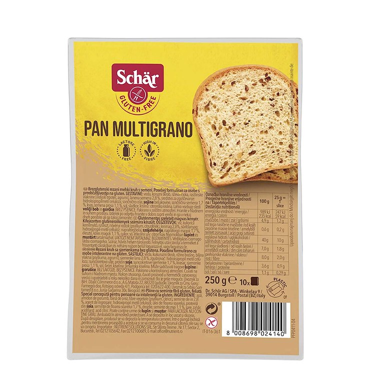 Dr schar hleb multigrano 250g dr schar