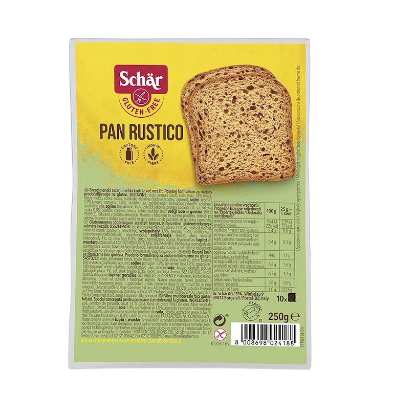 Dr Schar hleb pan rustico 250g dr schar