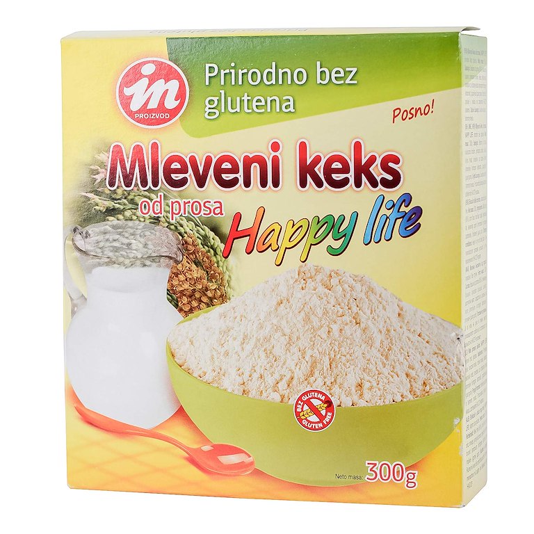 In keks mleveni bezglutenski happy life 300g in