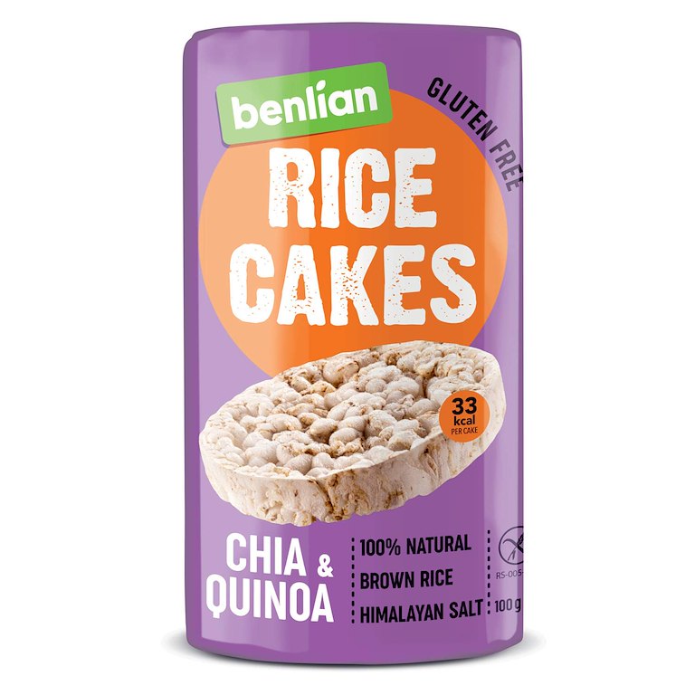 Benlian Food galete rice cakes chia&quin 100g benlian food