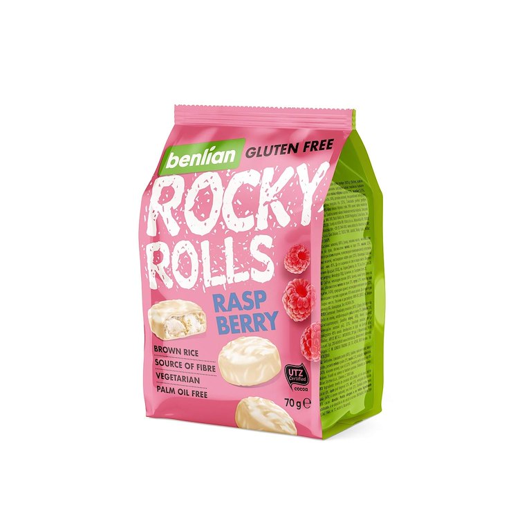 Benlian Food galete rocky rolls malina 70g benlian food