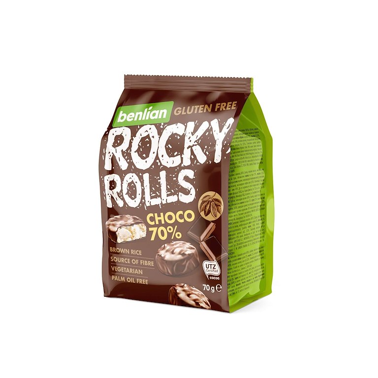 Benlian Food galete rocky rolls 70% kakao 70g benlian food