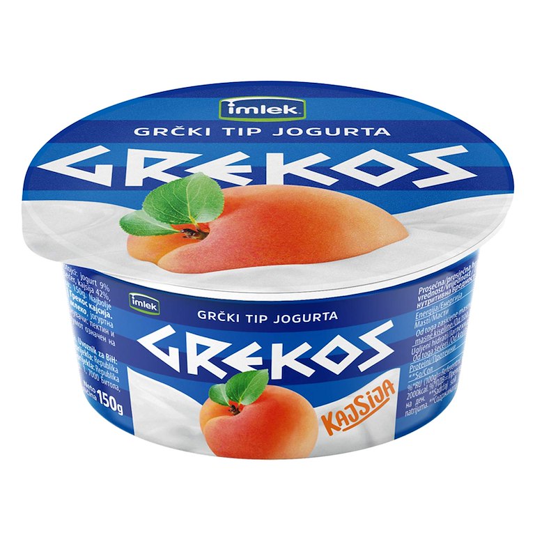 Mlekara Subotica jogurt kajsija 150g grekos