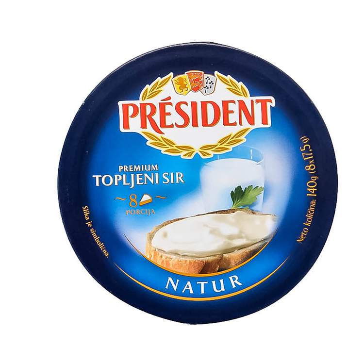 President natur premium topljeni sir 140g