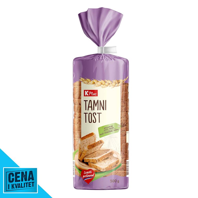 Kplus tost hleb tamni 500g