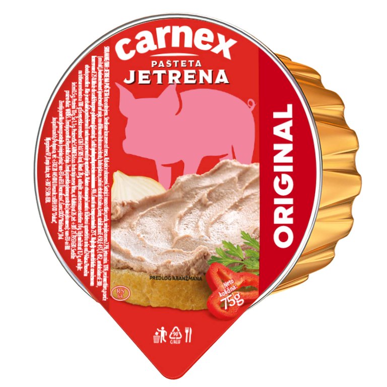 Carnex jetrena pašteta 75g