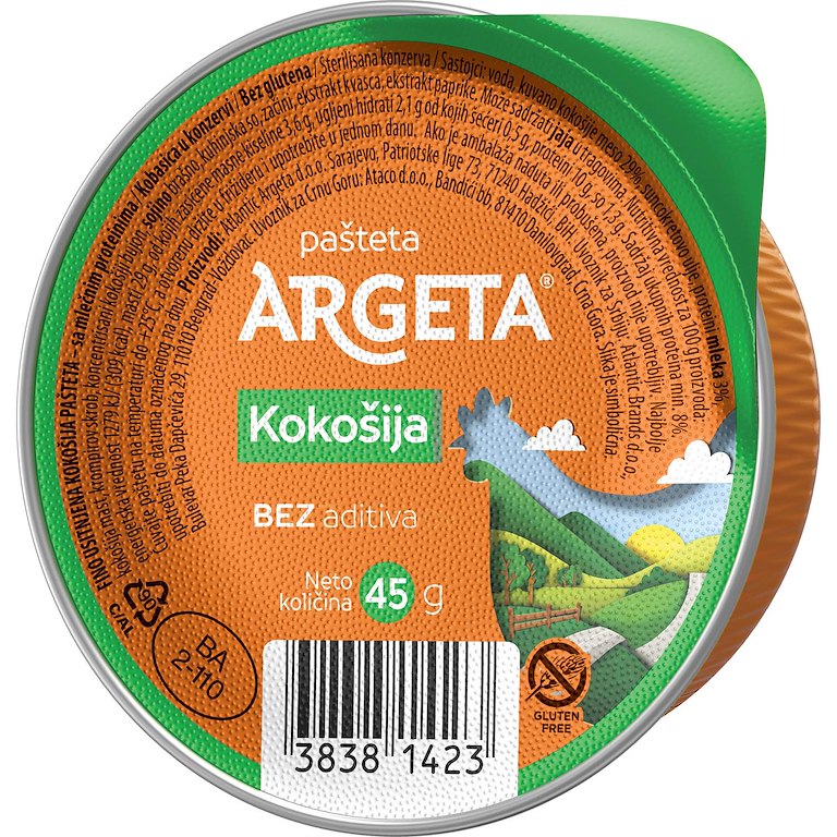 Argeta kokošija pašteta 45g