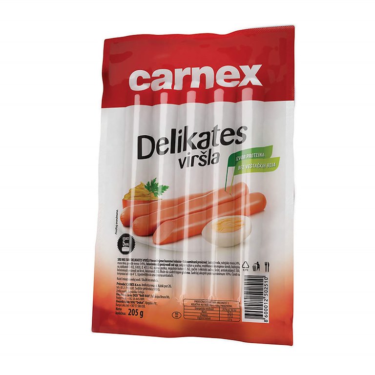 Carnex Delikates viršla 205g