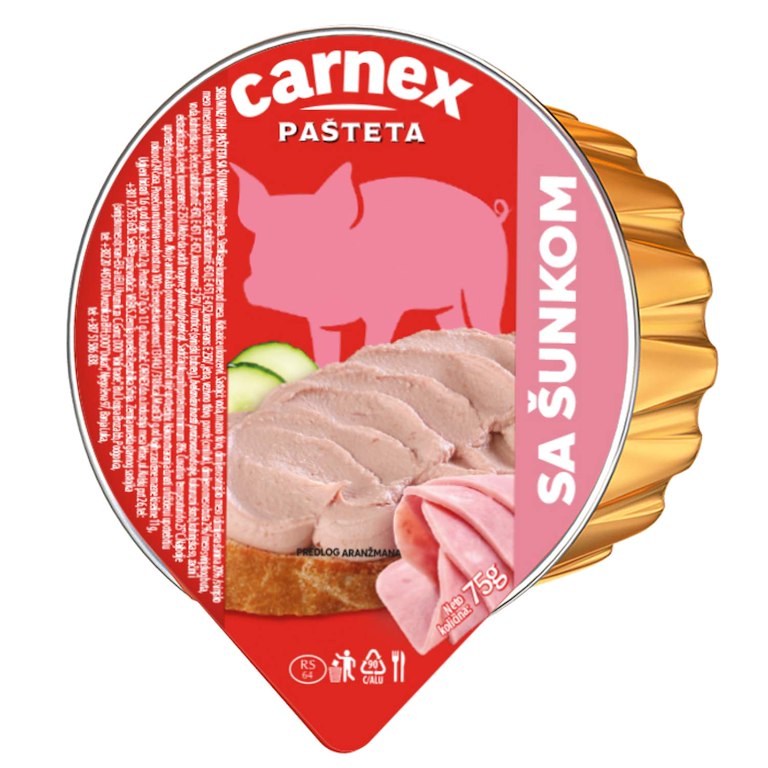 Carnex pašteta sa šunkom 75g