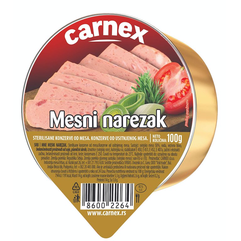 Carnex mesni narezak 100g